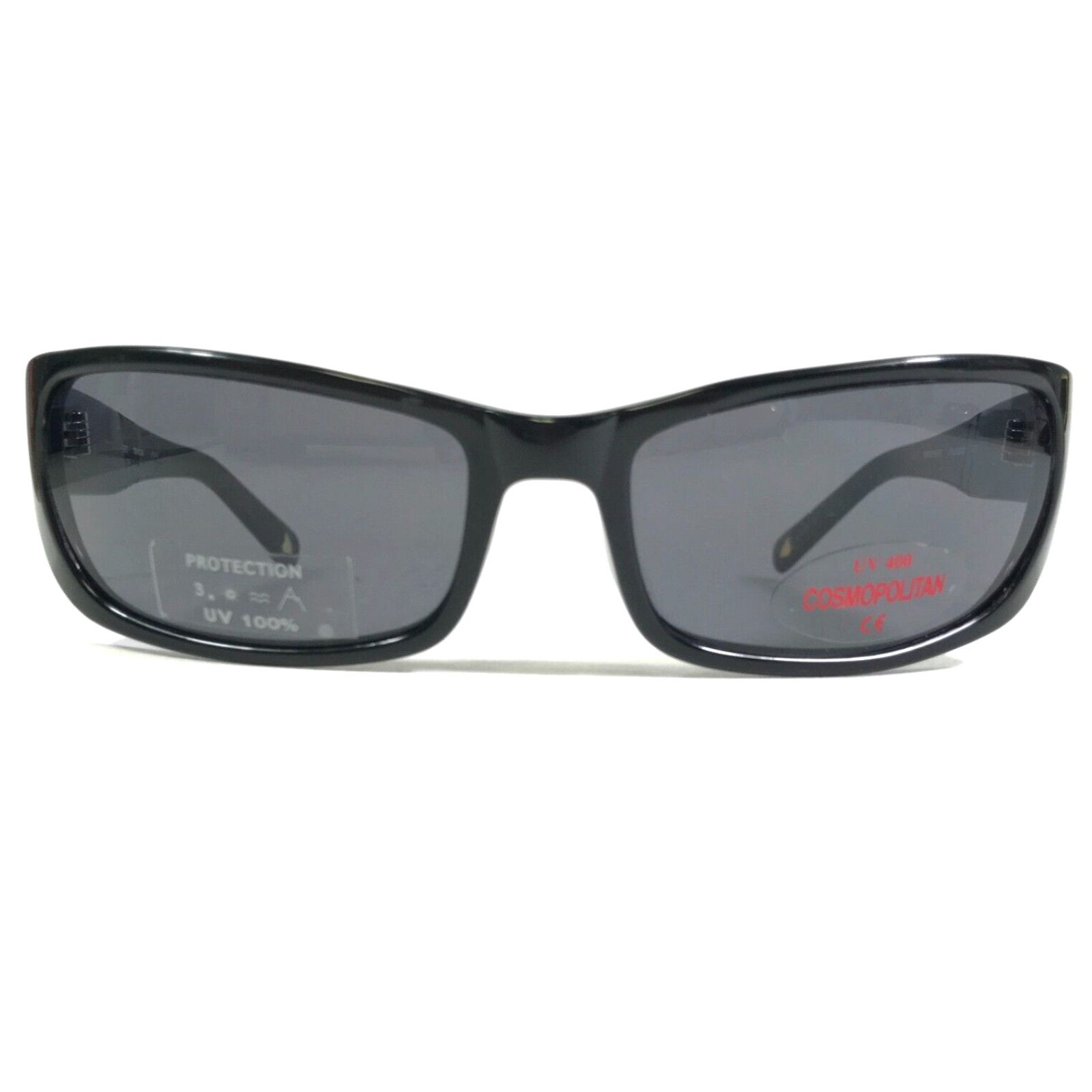 Frame Black Rectangular Frame Cosmopolitan Sunglasses with Blue Tinted ...