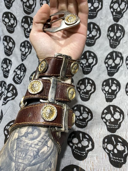 Versace 1990s MEDUSA LOGO VERSACE METAL BELT RARE VINTAGE DRIP | Grailed