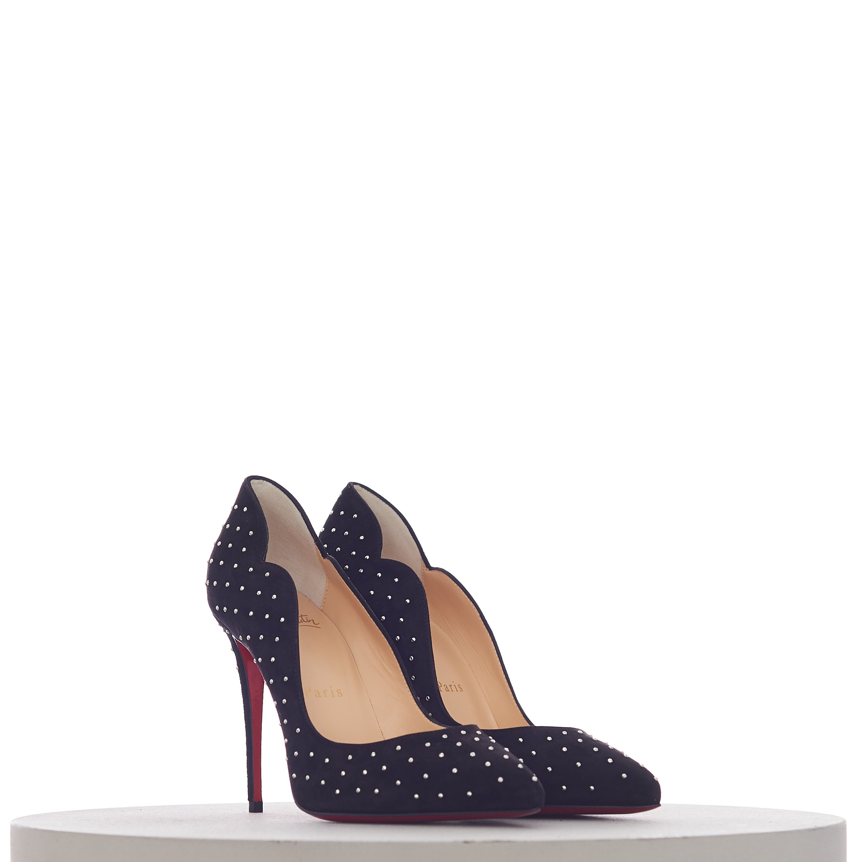 Christian Louboutin Hot Chick Plume 100mm Pumps In Black Veau Velour ...