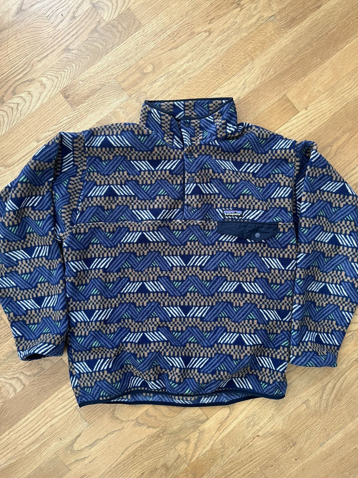 Vintage Patagonia Synchilla Vintage T-Snap Fleece Pattern | Grailed
