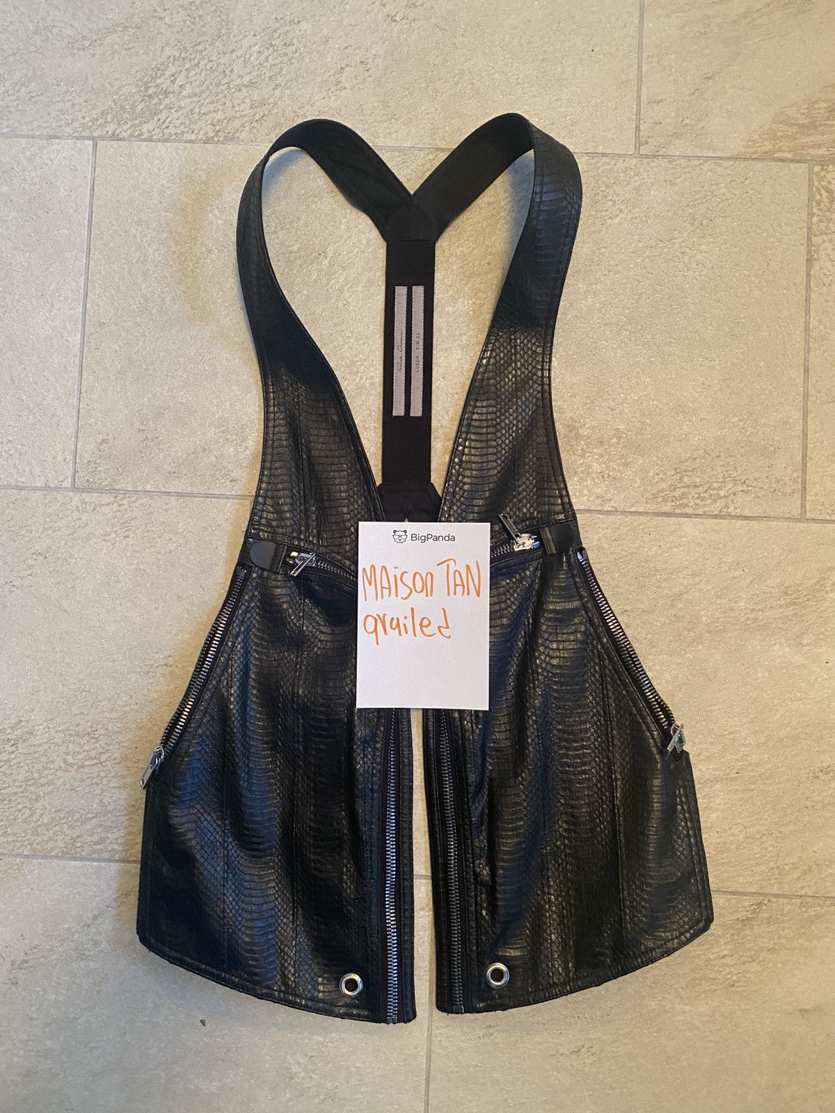 Rick Owens Rick Owens Bauhaus Vest In Python Snakeskin | Grailed