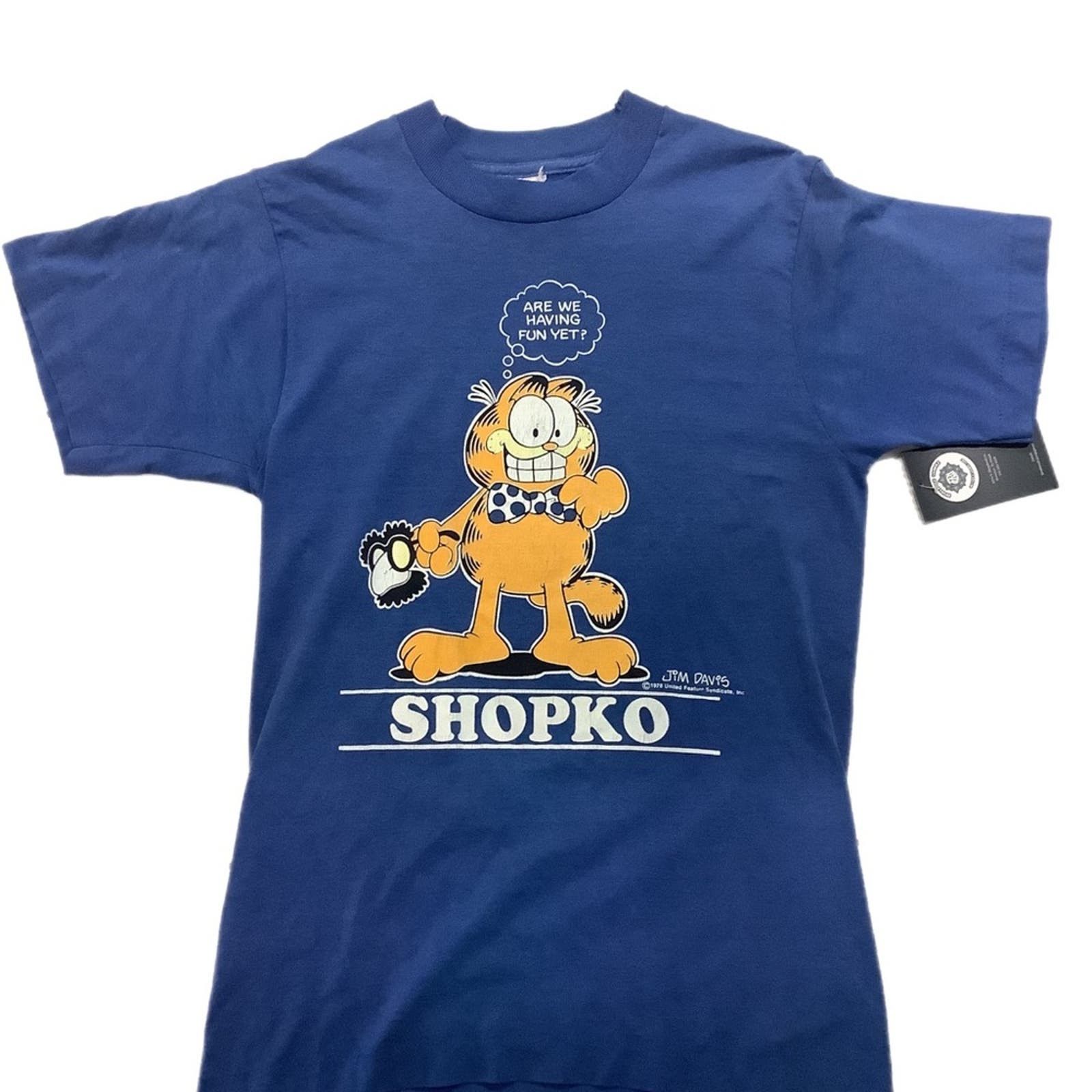 Vintage 78’ Jim Davis Garfield Shopko T-shirt | Grailed
