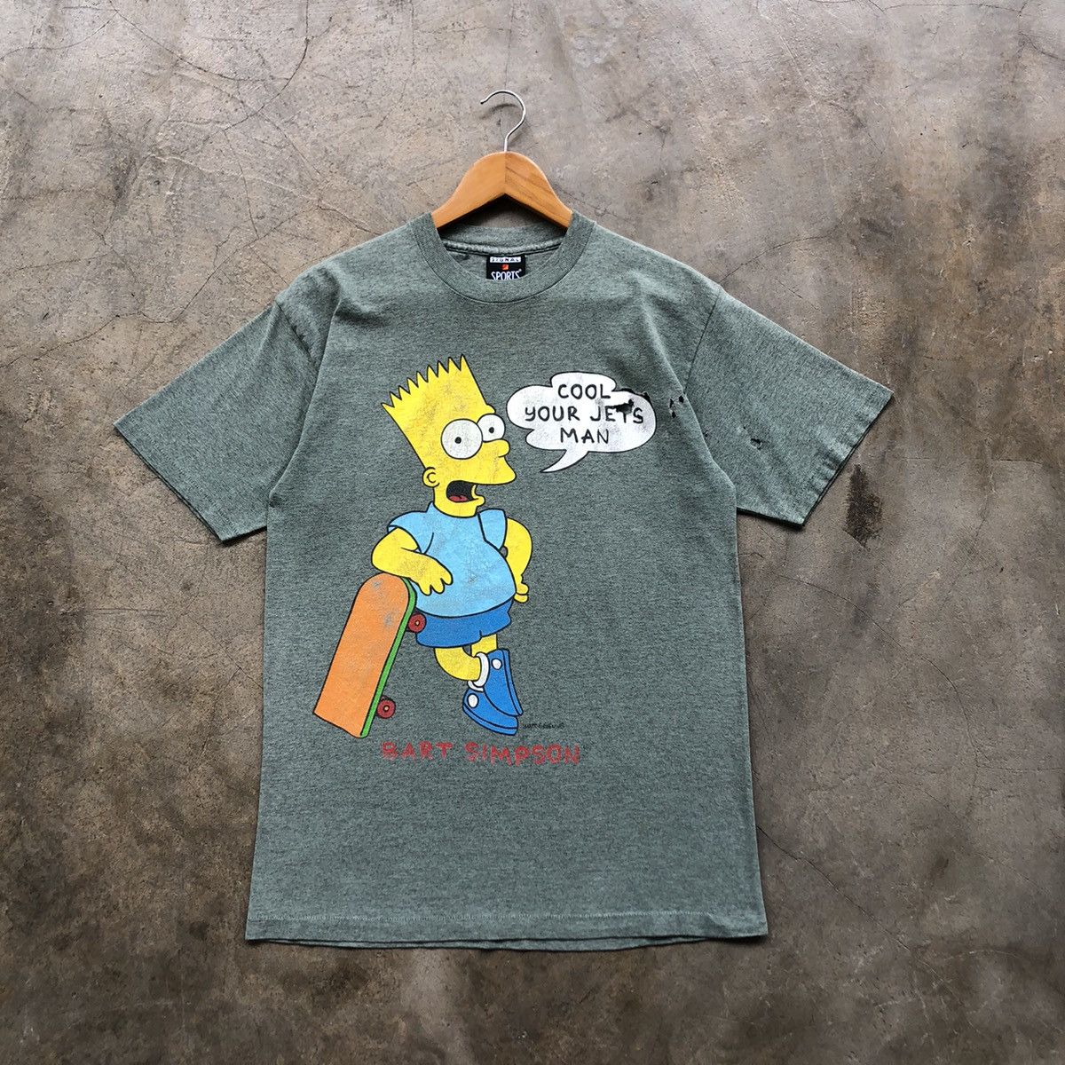Cartoon Network × Made In Usa Vintage diatressed 90’s BART SIMPSON ...