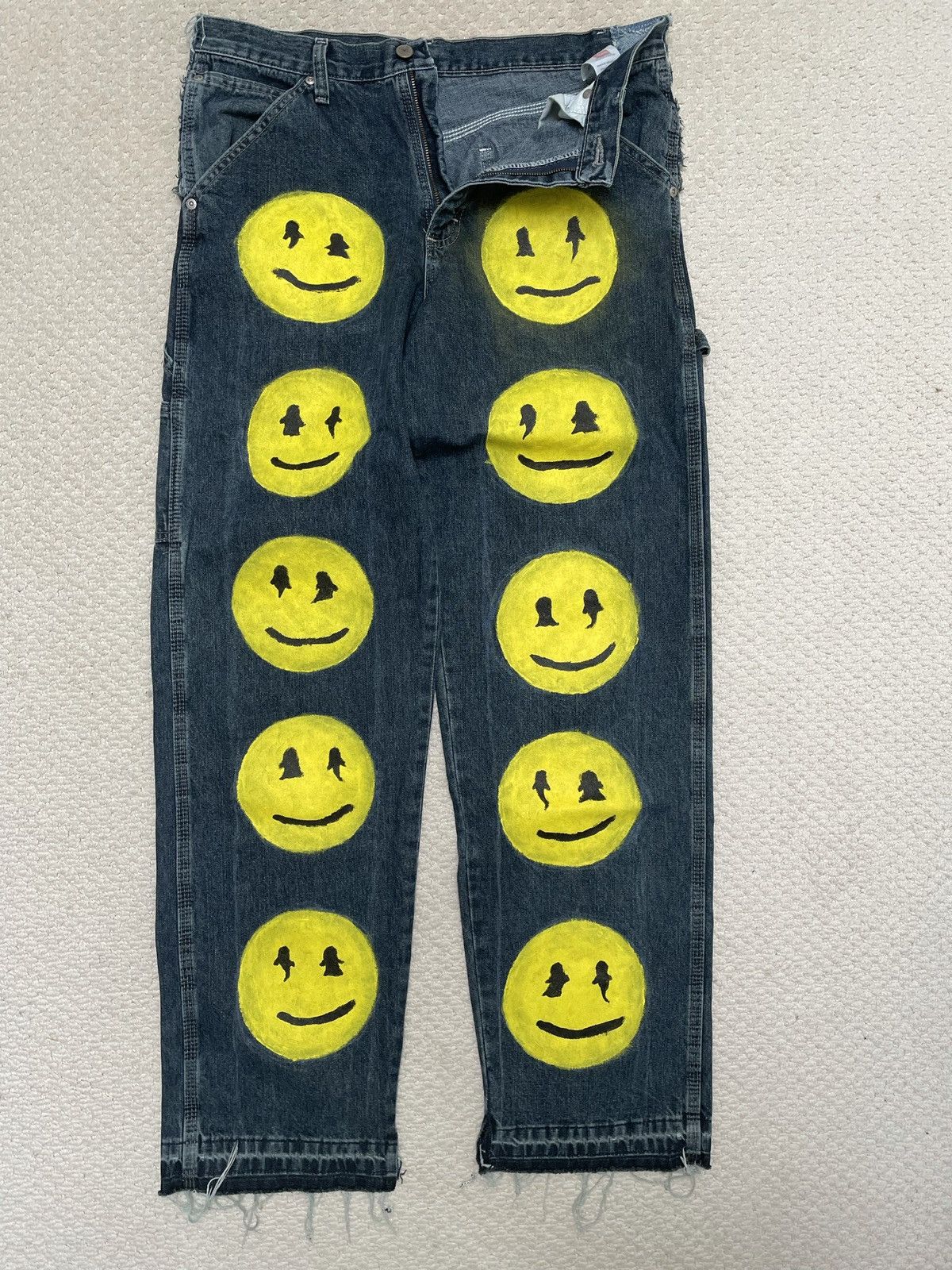 Wrangler Custom Denim Jeans CPFM Inspired | Grailed