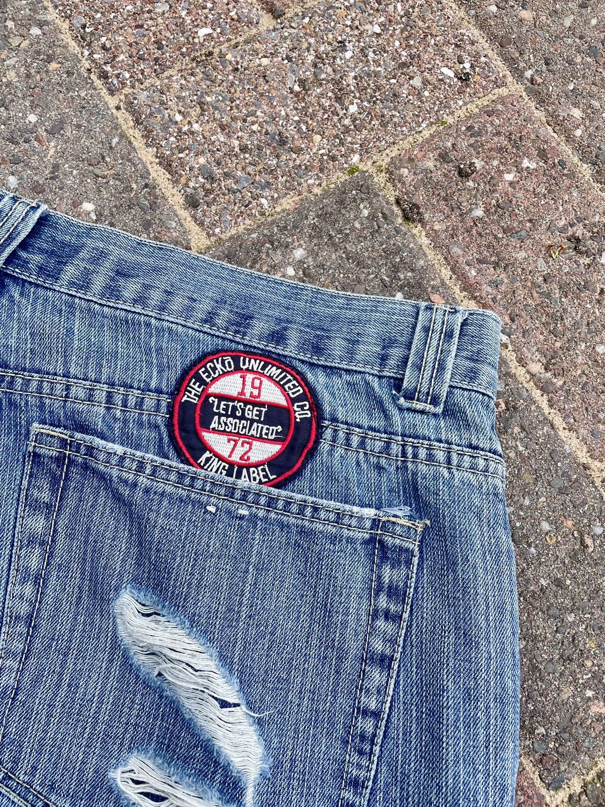 Ecko Unltd. Vintage patchwork jorts | Grailed