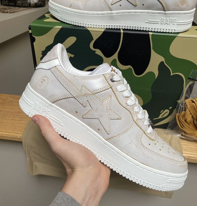 Bape Bape Beige Sta #5 Sneakers | Grailed
