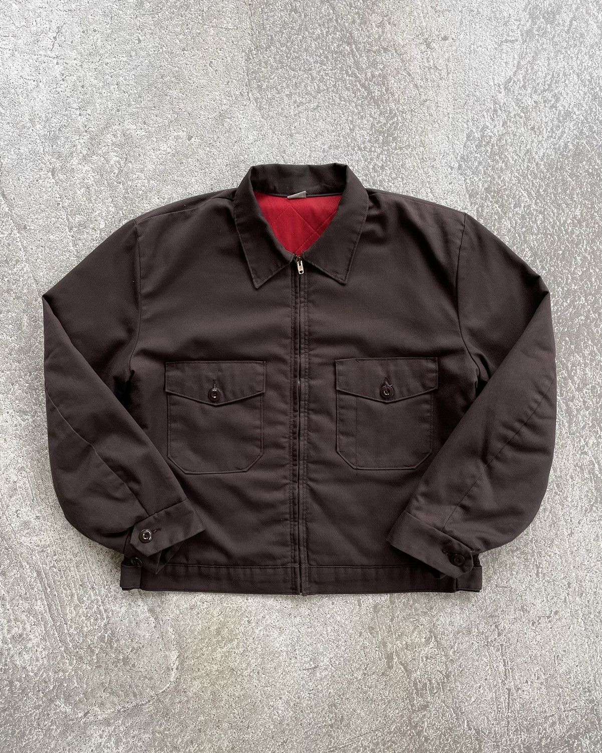 Vintage 1970s Double Pocket Mechanic Work Jacket Brown | Grailed