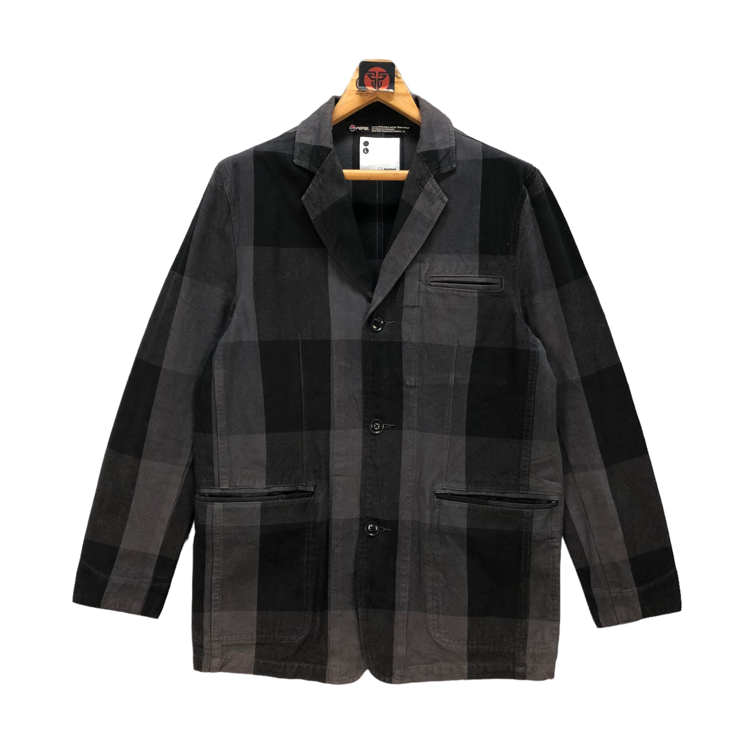 Globe × Pepsi × Rare PEPSI GLOBE DESIGN CHECKED CASUAL JACKET #7330-130 ...