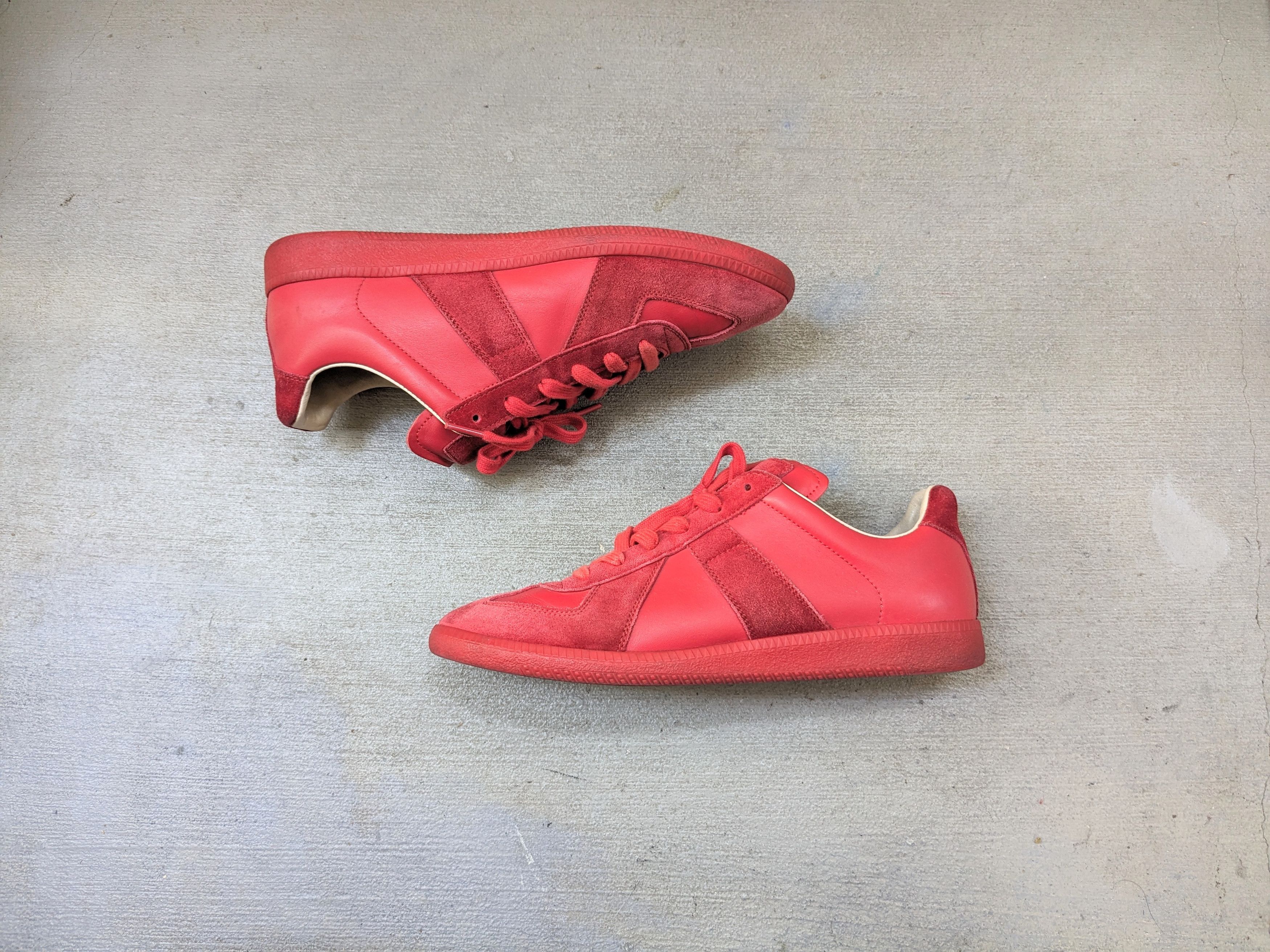 Maison Margiela Maison Margiela GAT Replica Red 8 41 Suede Leather Low ...
