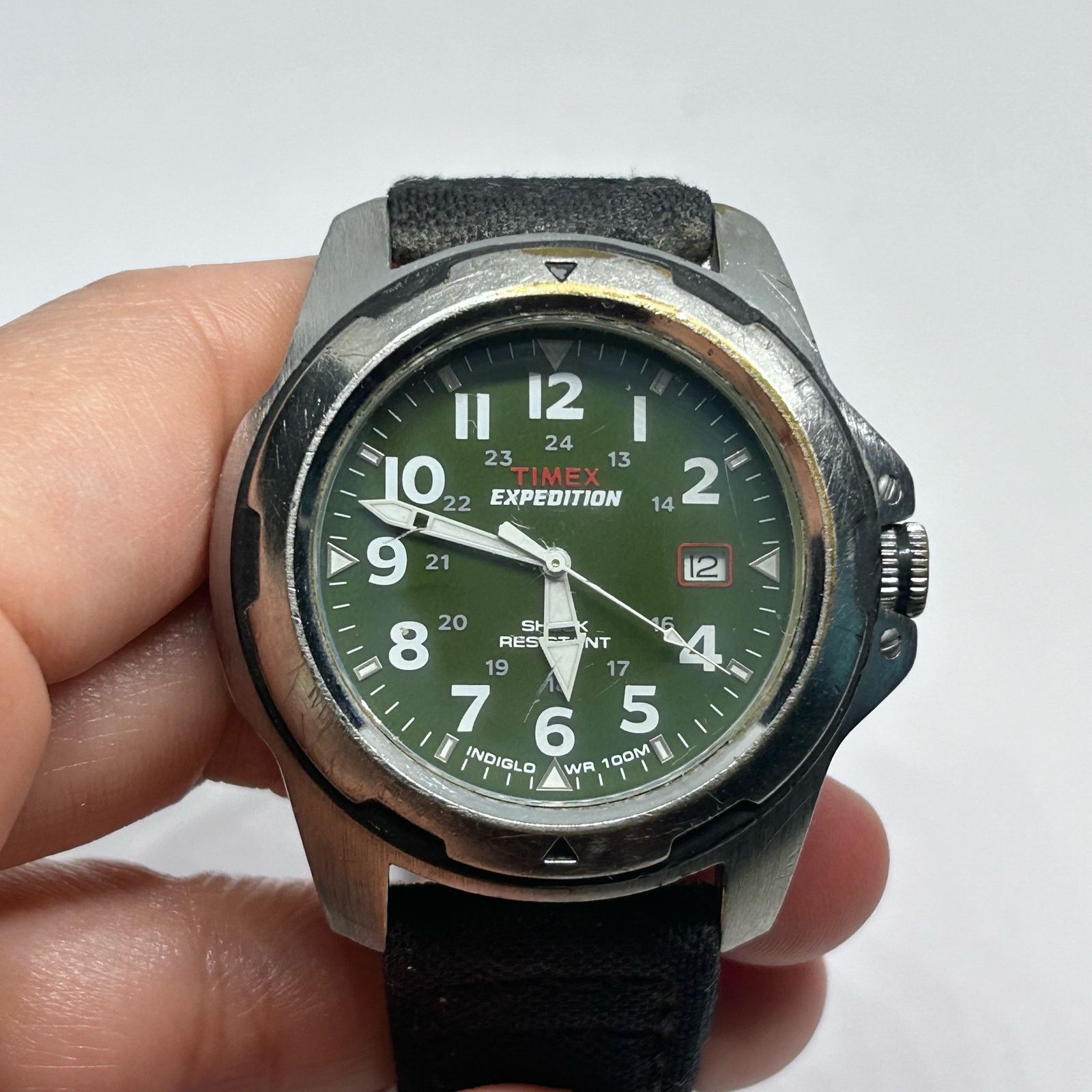 Timex Timex Expedition Shock Resist Indiglo Green Dial Men Watch | Grailed