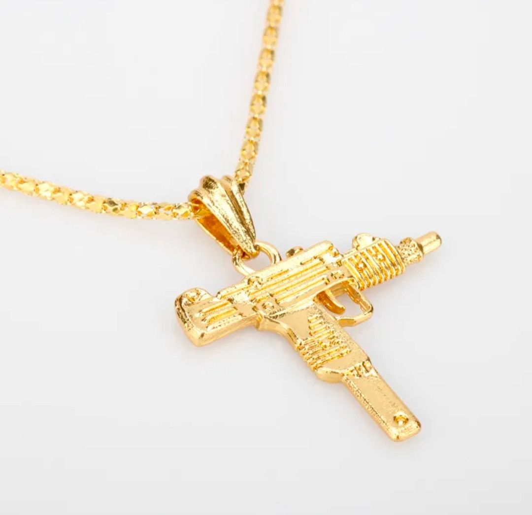 Chain × Custom × Jewelry Uzi Custom Golden Necklace | Grailed