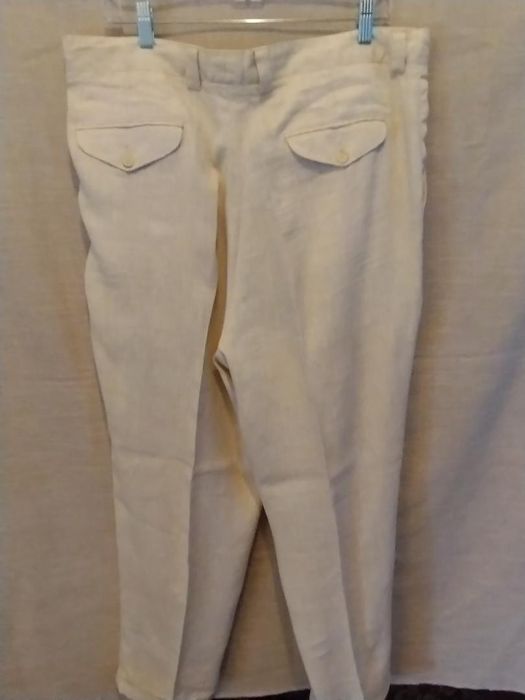 Henry Grethel Vintage 90's Linen/Rayon Natural Colored Pleated Pants ...