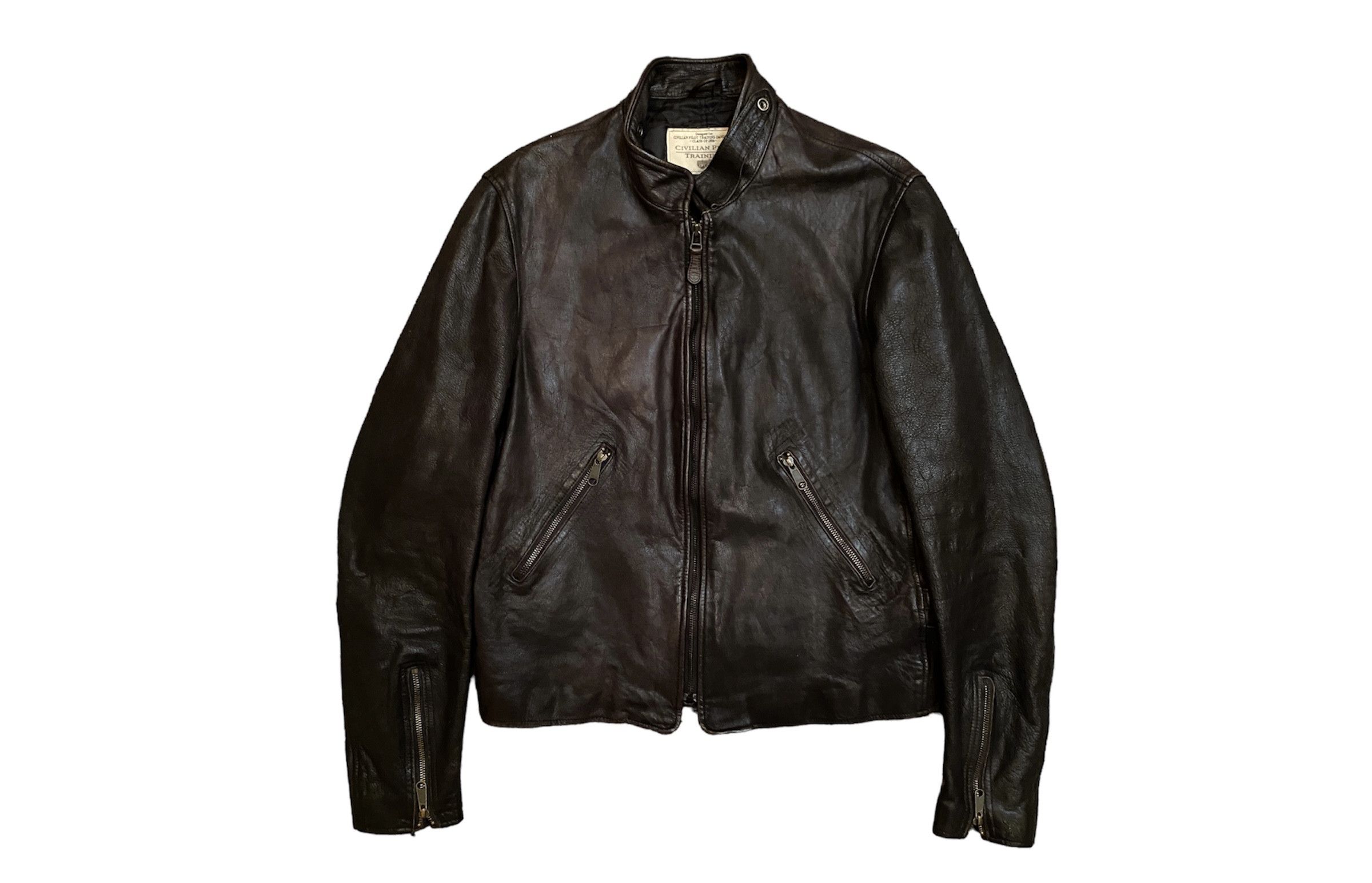 Cockpit Usa × Leather Jacket × Vintage COCKPIT CIVILIAN PILOT TRAINING ...