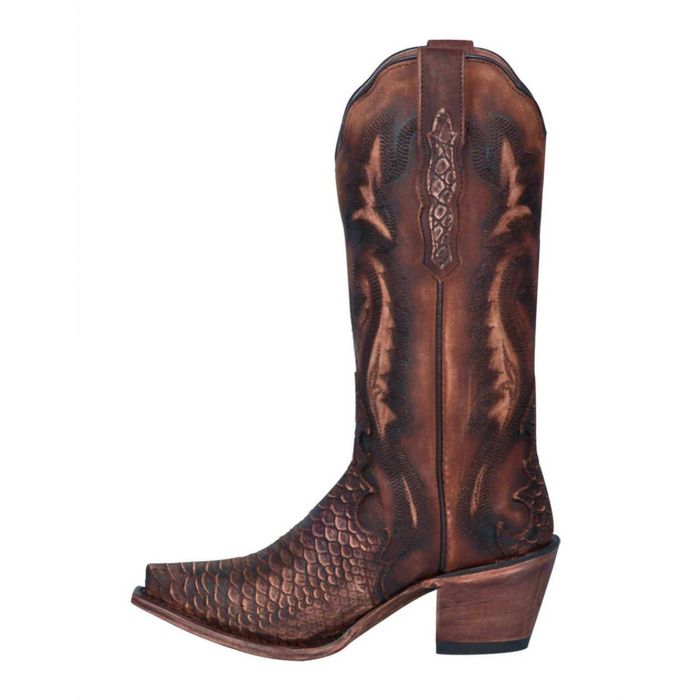 Dan Post Western Boot Faux Python In Brown | Grailed