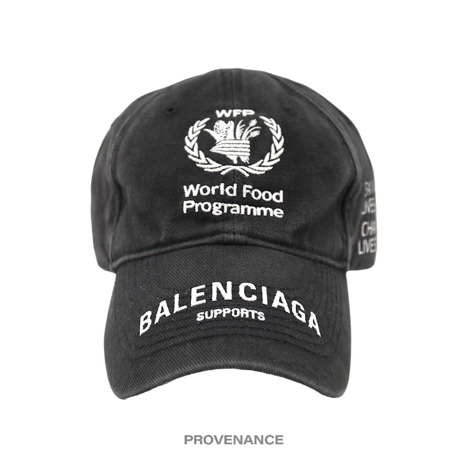 Balenciaga 🔴 Balenciaga WFP World Food Programme Cap - Washed Black ...