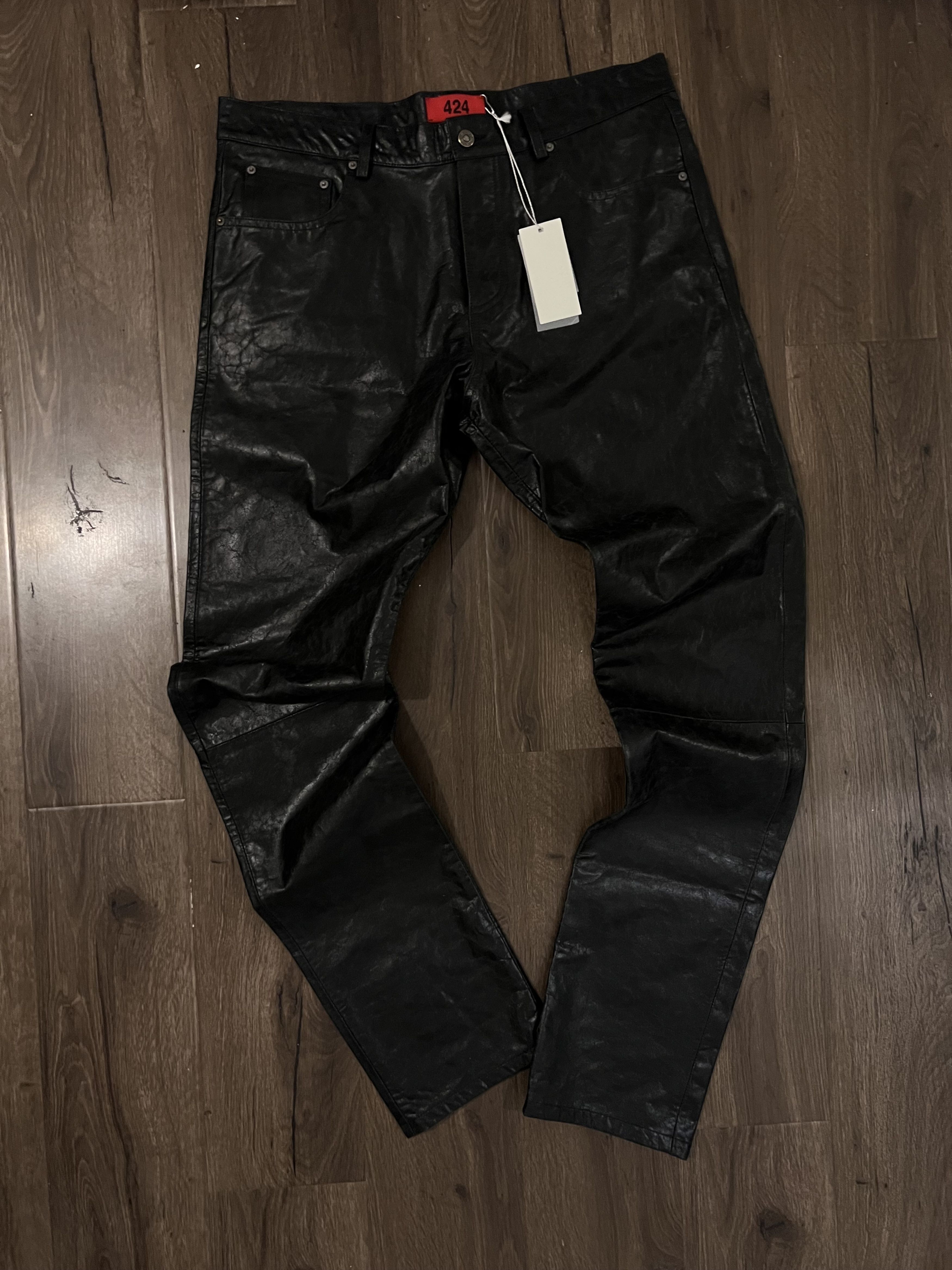 424 424 Paper Leather Pants | Grailed