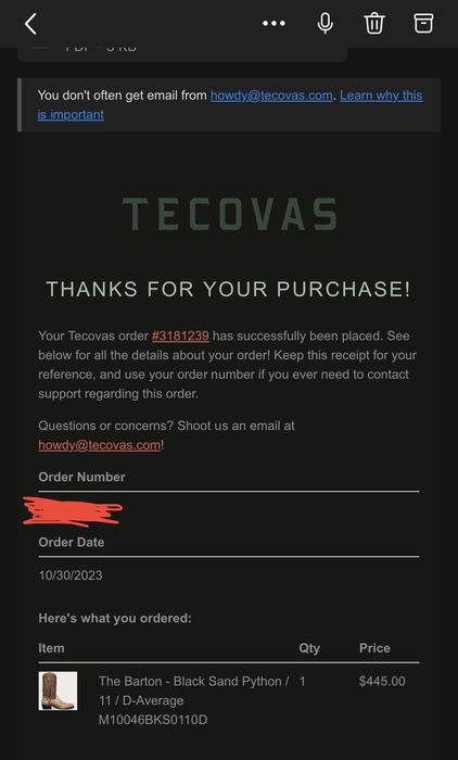 Tecovas Limited Edition Tecovas “Barton” Python Cowboy Boots - 11 D ...