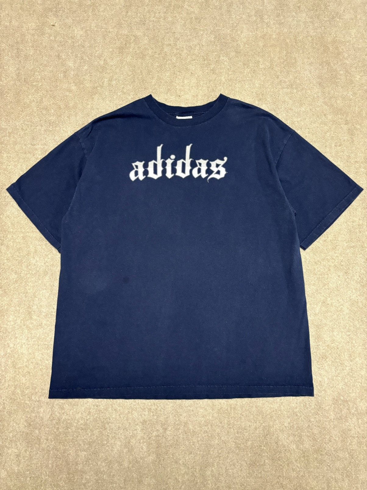 Adidas Crazy Vintage Y2K Adidas Old English Gothic Logo T Shirt | Grailed