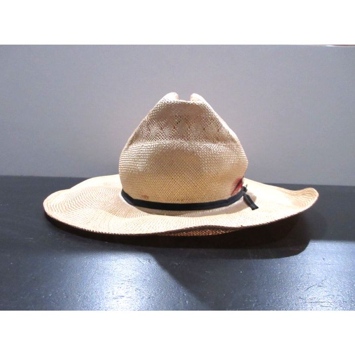 Stetson Stetson Hat Cap Mens 7 1/8 Brown Tan Straw Wicker Cowboy ...