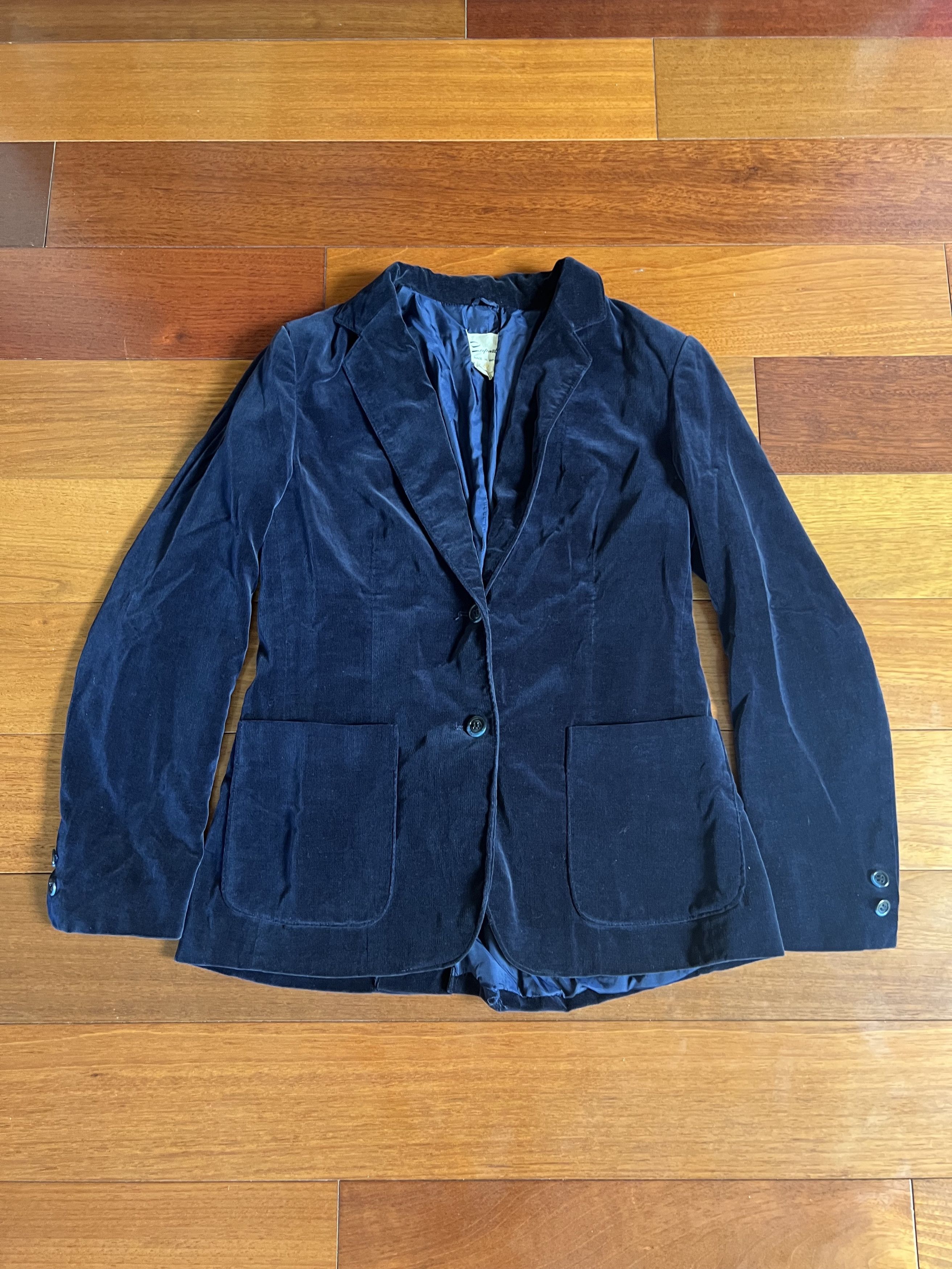 Vintage Vintage Japanese Blue Velvety Blazer *MADE IN JAPAN* | Grailed