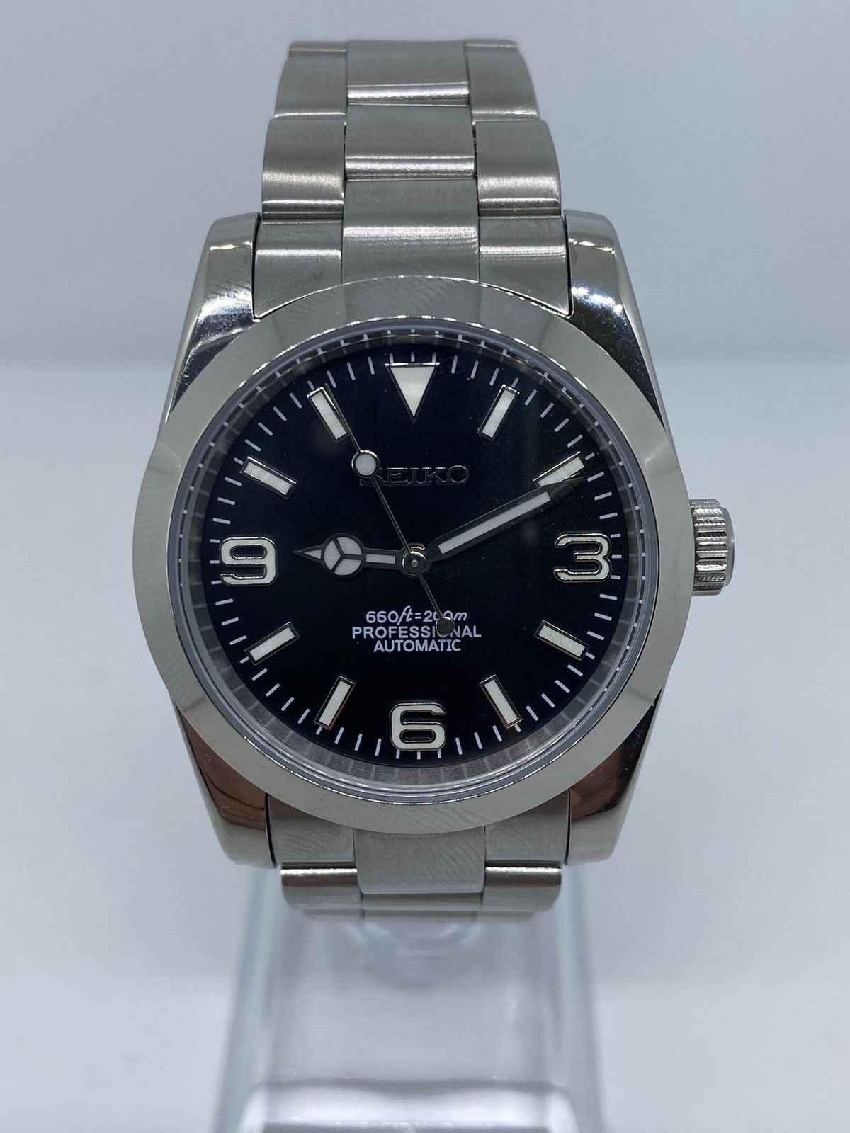 Seiko Seiko Mod Explorer 1 Black Dial Steel Automatic 36mm Watch | Grailed