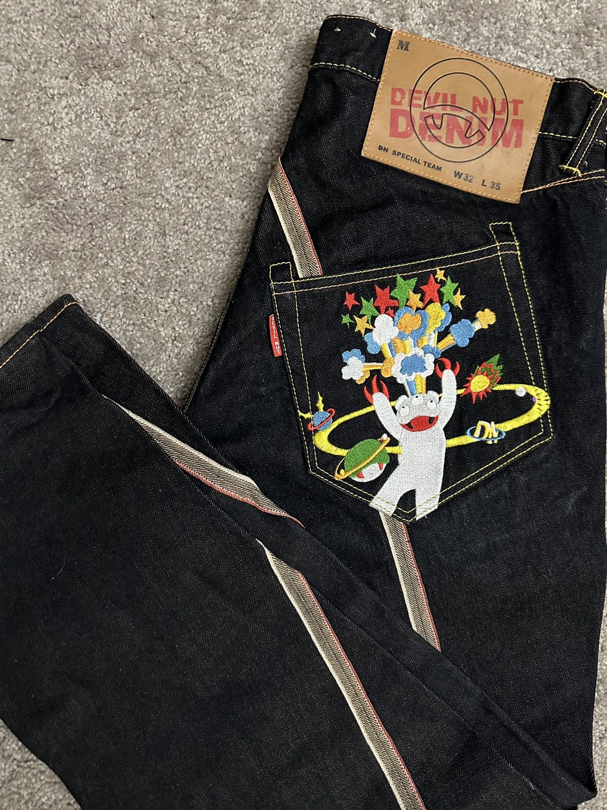 Japanese Brand Vintage DEVIL NUT DENIM PANTS | Grailed