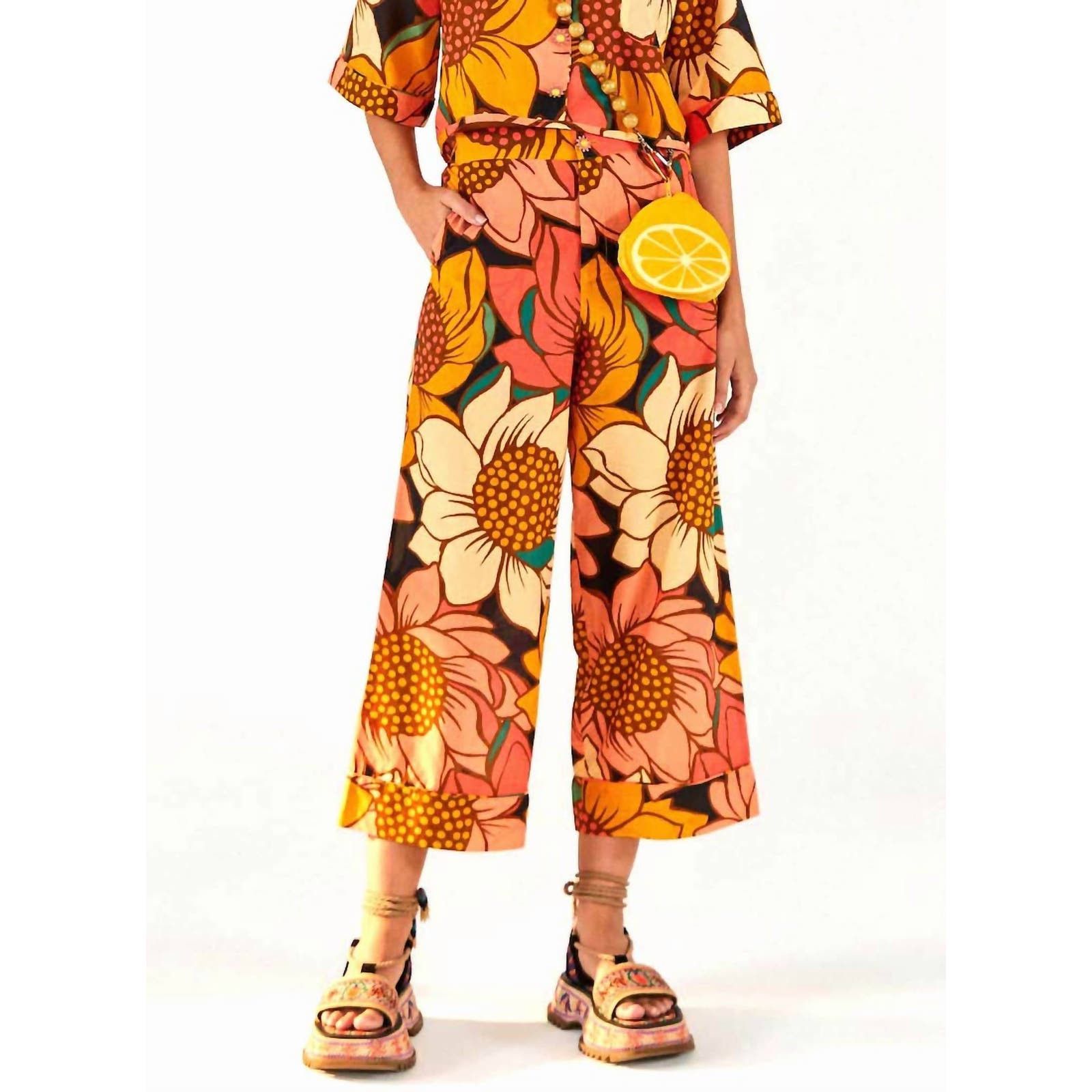 Farm Rio FARM RIO Colorful Sunflower Pants In Multi | Grailed