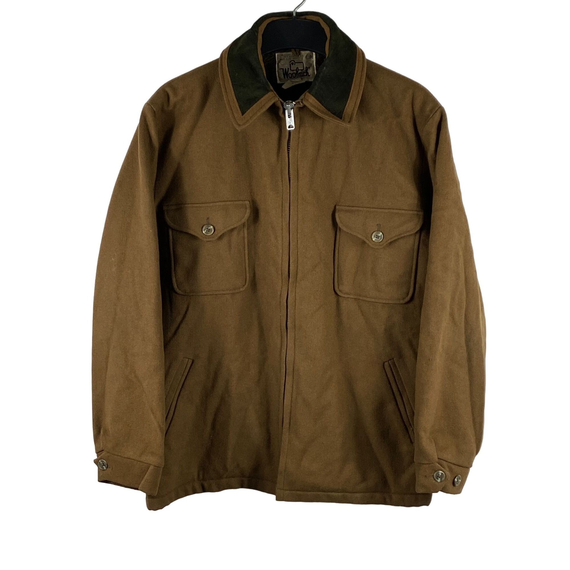 Vintage Vintage Woolrich Full Zip Wool Workwear Jacket Brown Size La ...