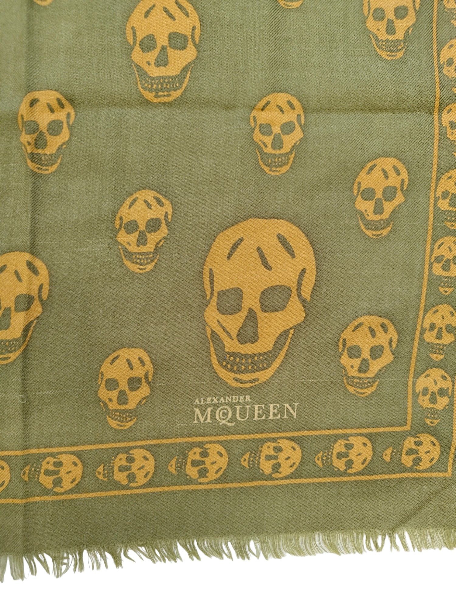 Alexander McQueen Signature Scull Wool And Cashmere Scarf | Grailed