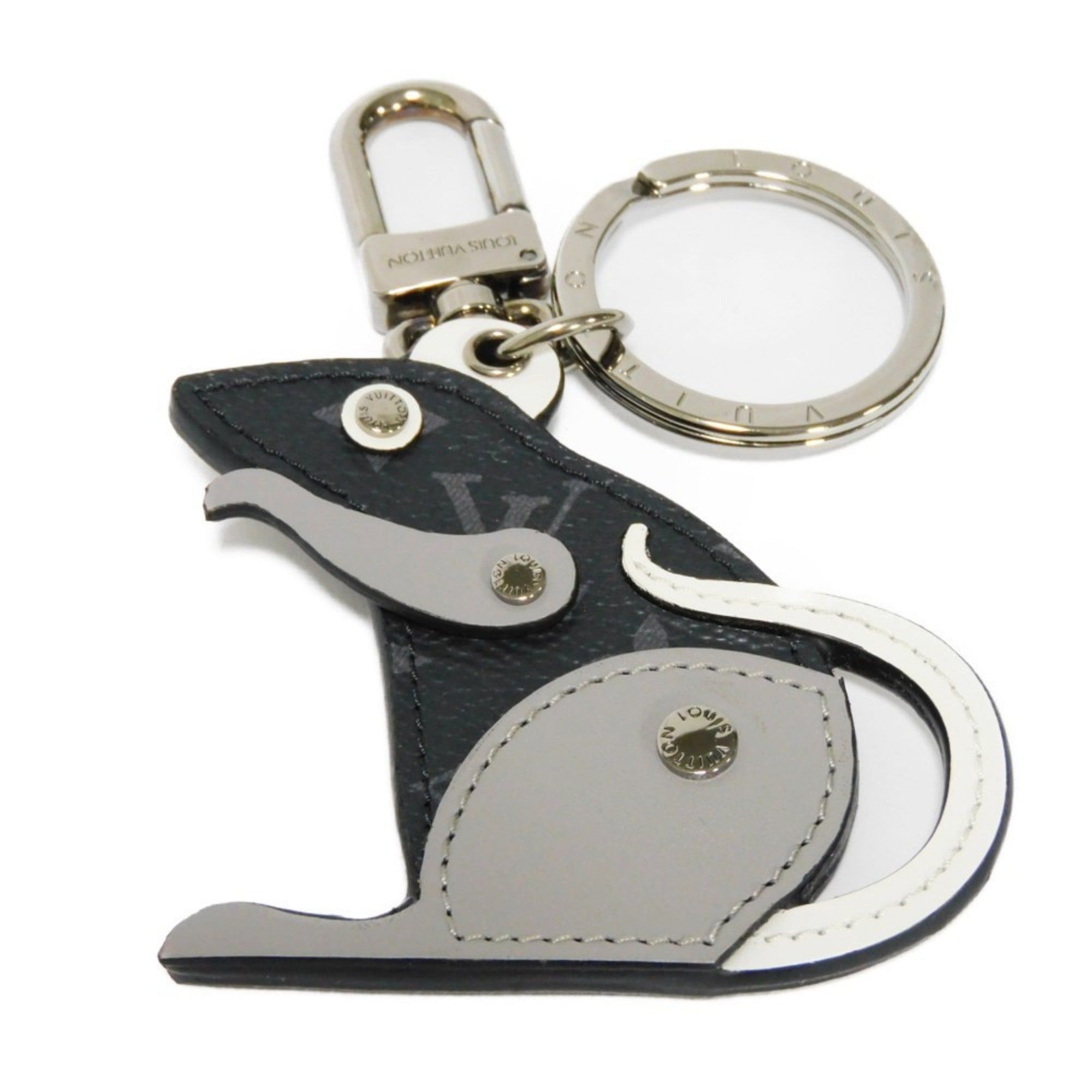 Louis Vuitton LOUIS VUITTON Keychain Portocle LV Rat Logo Mouse ...