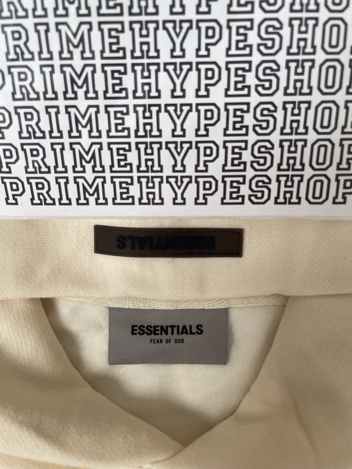 Essentials × Fear of God × Streetwear Fear of God Essentials Hoodie Cream SS21 size S | Grailed