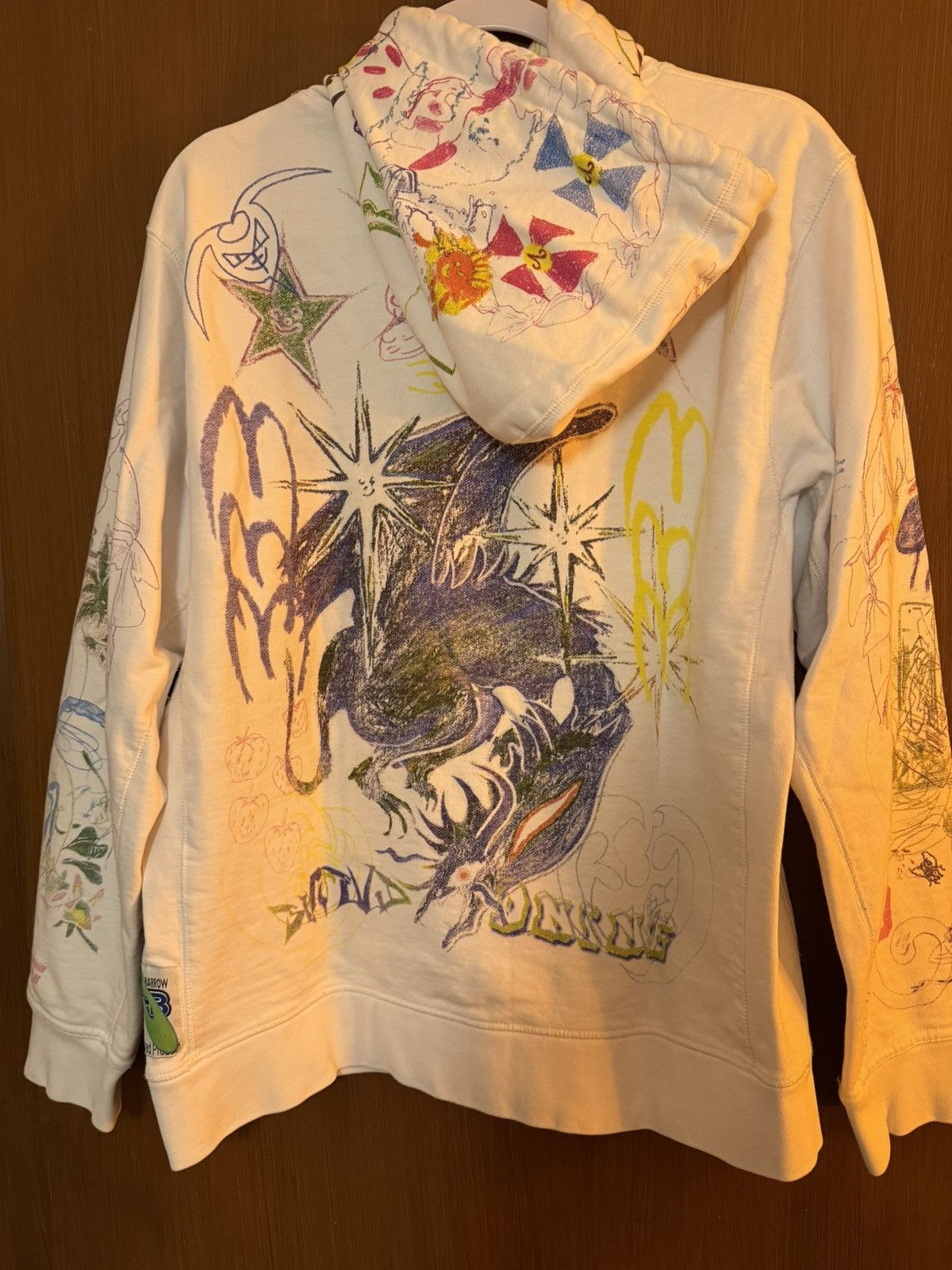 Drain Gang (L) Bladee / 333 Exstasia Hoodie / White | Grailed