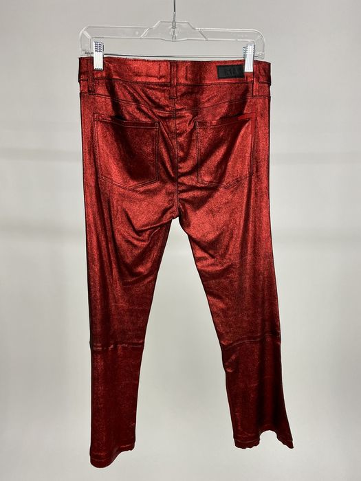 Rta RtA Red Metallic Stretch Leather Pants | Grailed