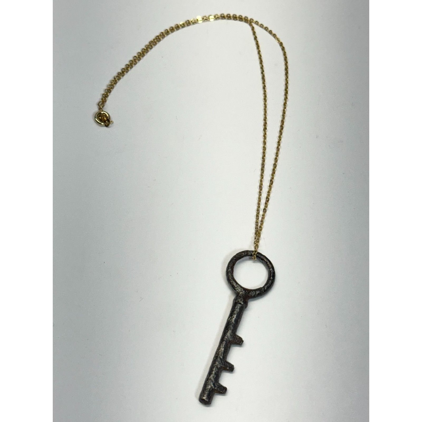 Vintage Estate antique vintage key skeleton charm necklace | Grailed