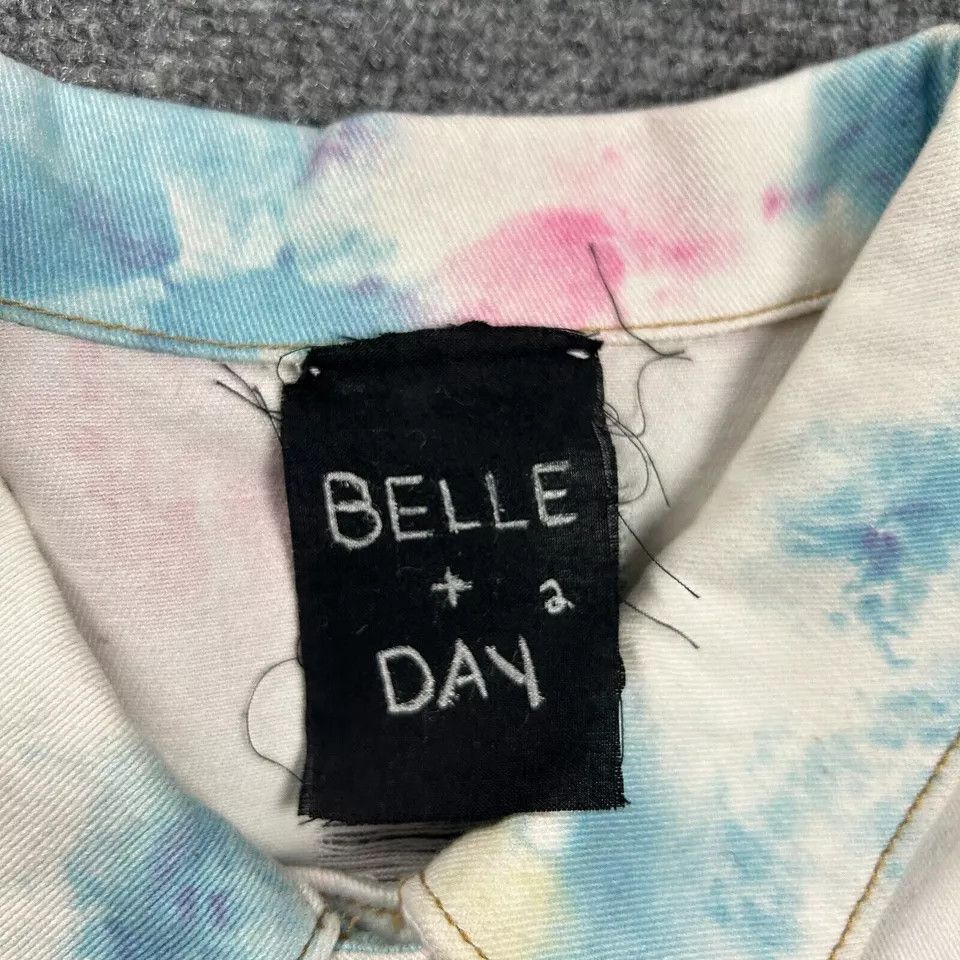 Other Belle + Day Jacket Womens 2 Tie Dye Denim Trucker Biker | Grailed