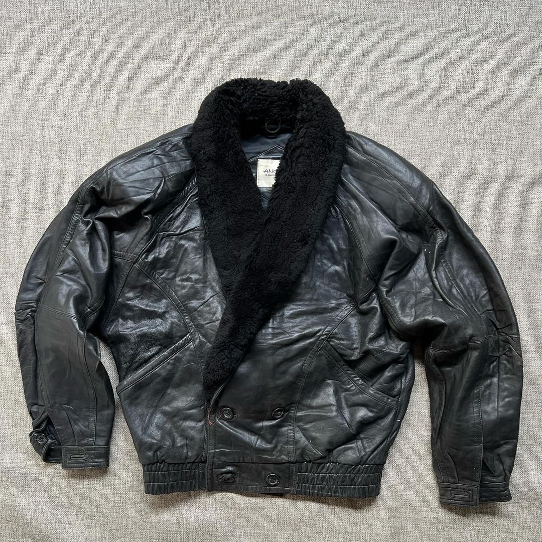 Genuine Leather × Leather Jacket × Streetwear Angelo Sherpa Leather ...