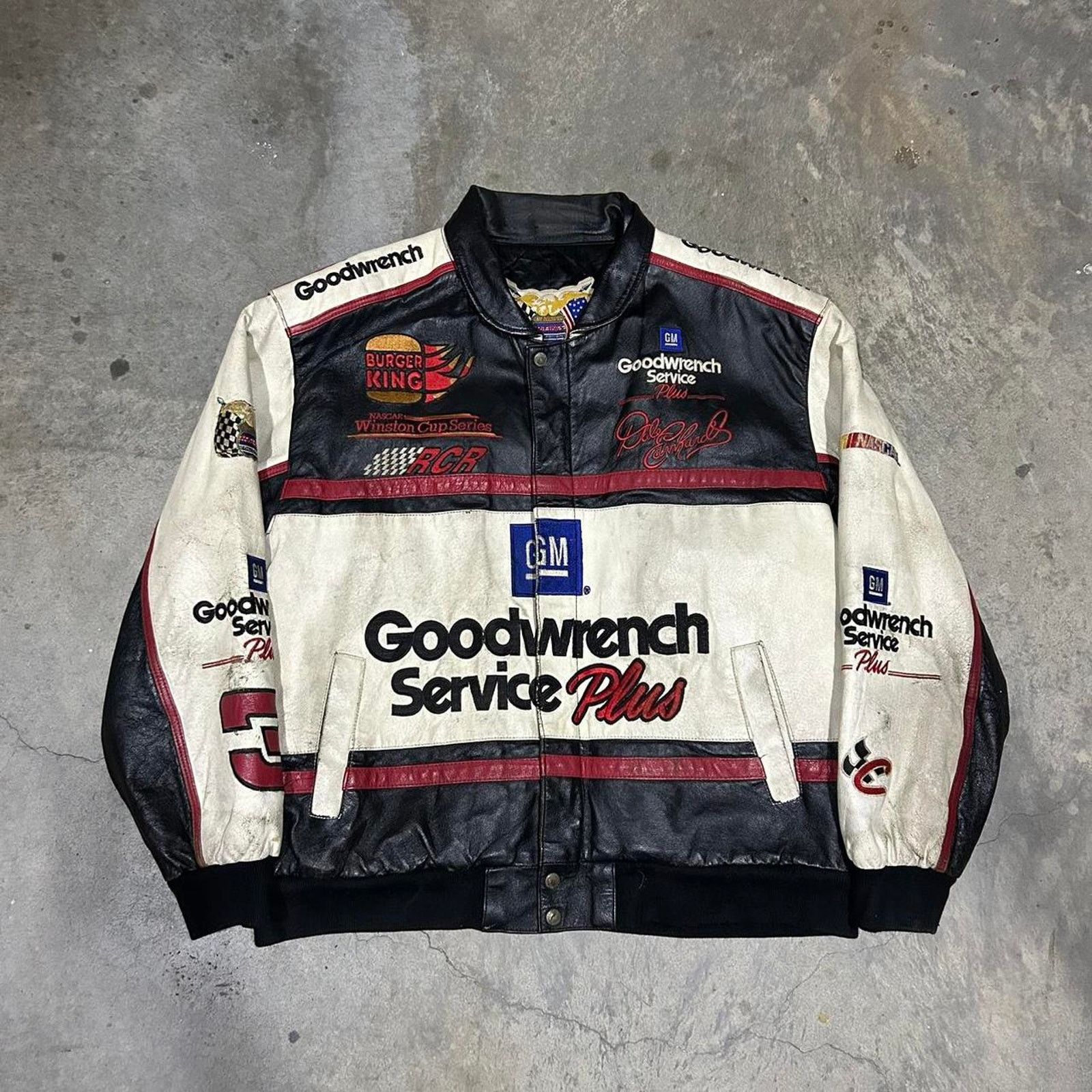Jeff Hamilton Vintage 90s Dale Earnhardt Sr Leather Jacket size XL | Grailed