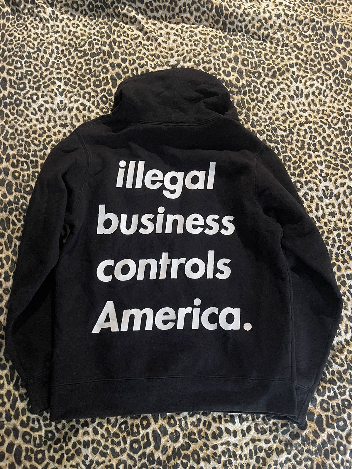 Supreme Illegal Business Controls America IBCA hoodie black SS18 | Grailed
