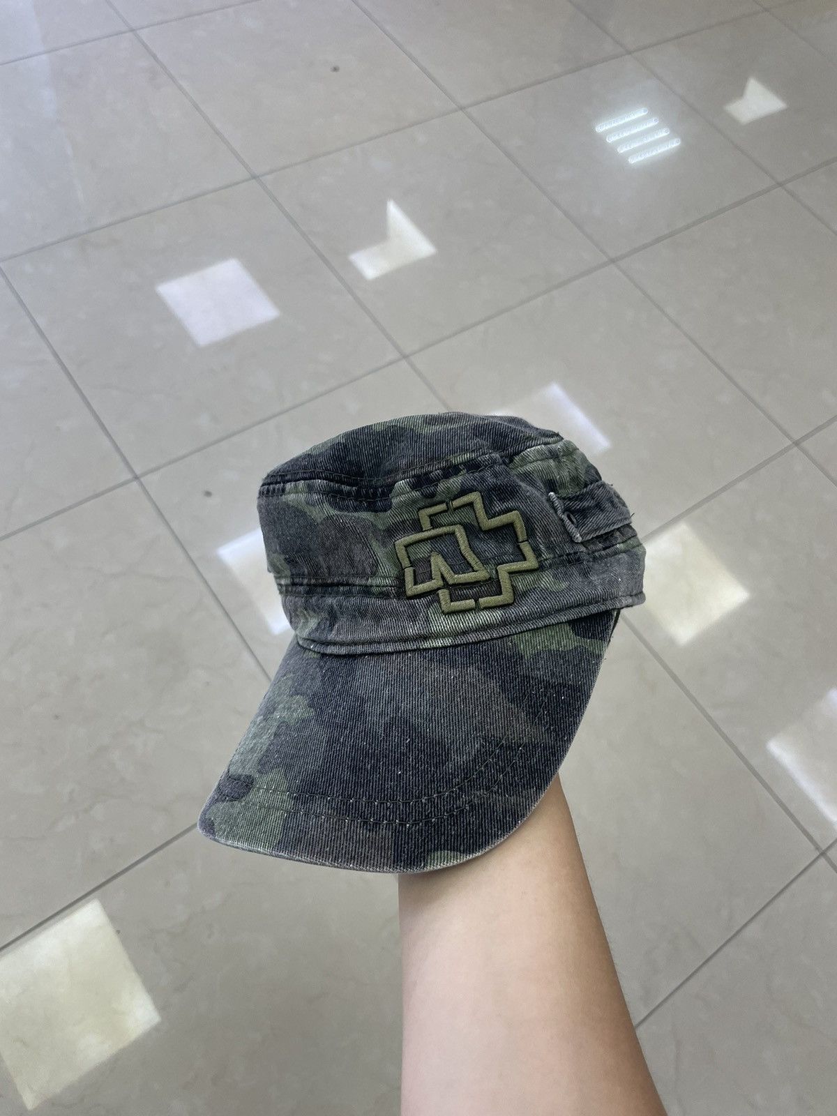 Band Tees Rammstein camo vintage military cap | Grailed
