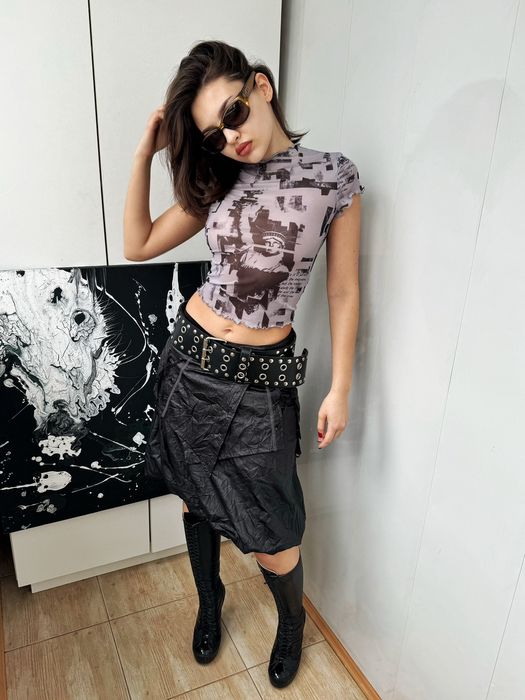 Vintage Mesh Y2K Cropp Top Jean Paul Gaultier Style | Grailed