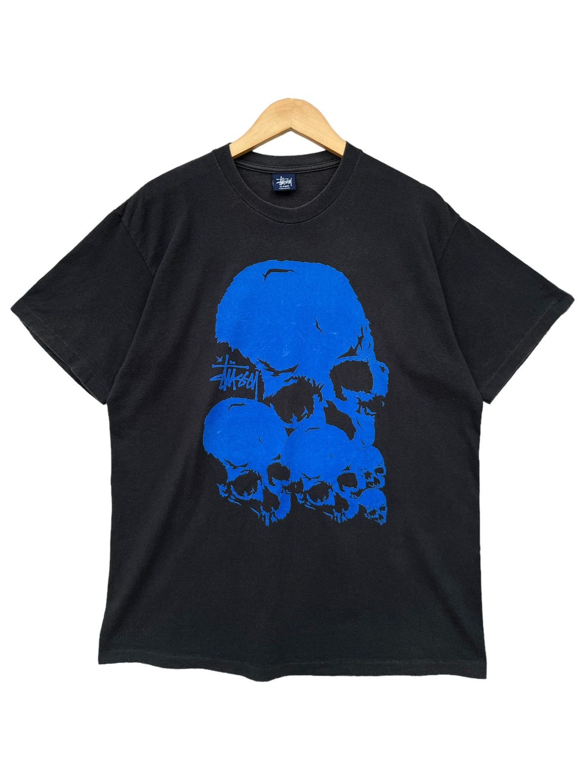 Stussy Rare🔥🔥🔥 Hot Piece Vintage 90s Stussy Bones Skull Pushead Tee | Grailed