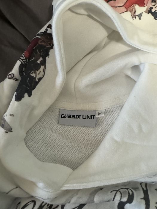 Streetwear Greedy Unit Multi-Layer All Over Print Hoodie | Grailed