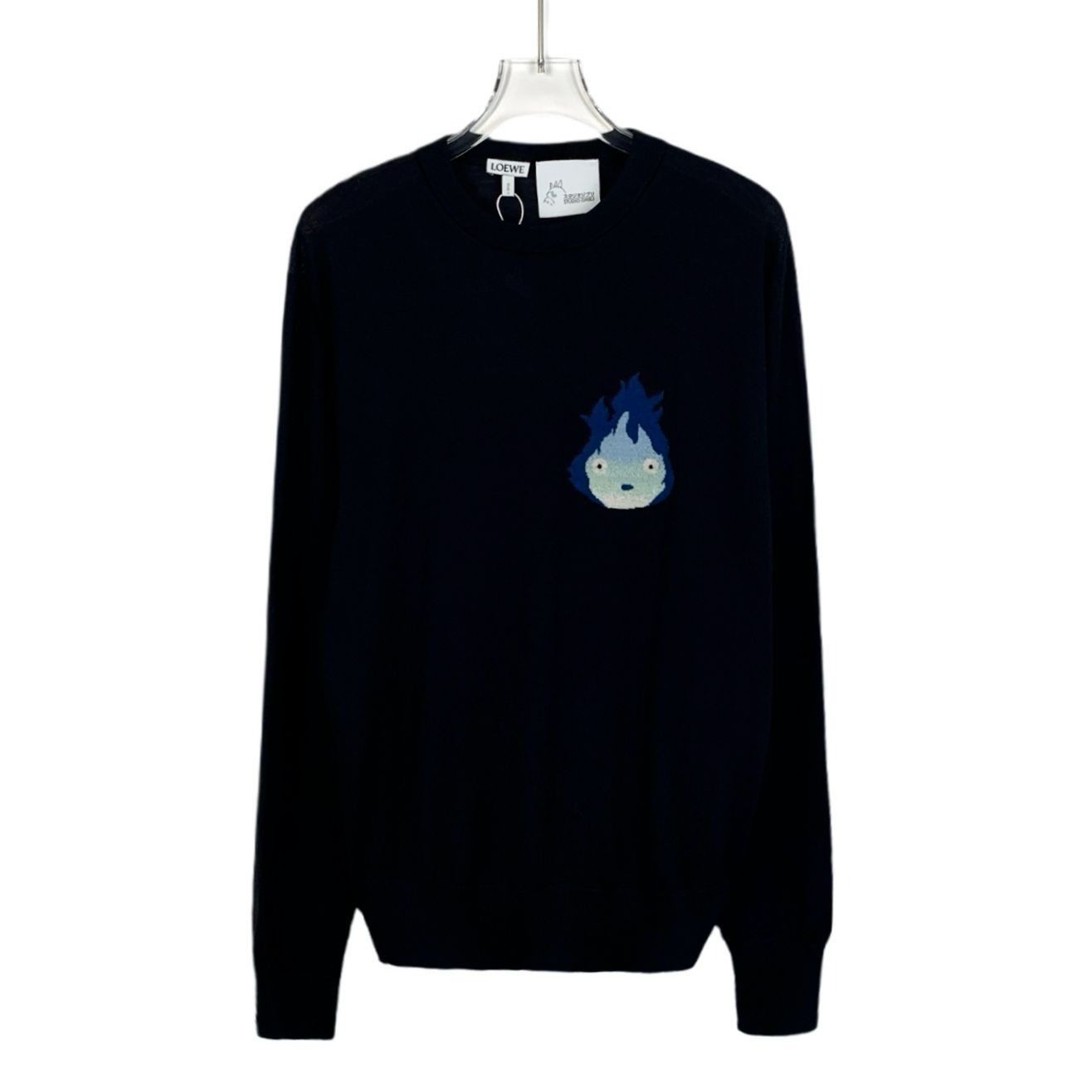 Loewe Loewe X Studio Ghibli Black Wool Knit Sweater With Fire Demo ...