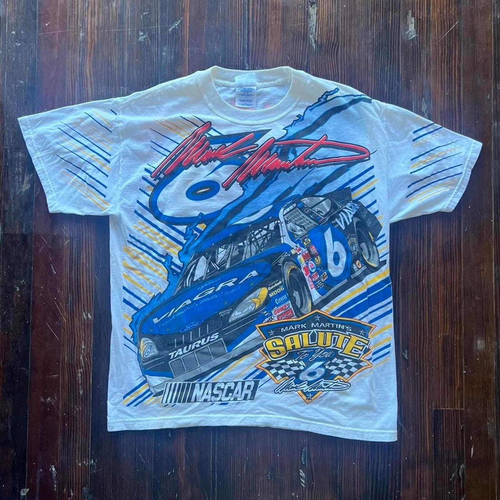 Vintage Vintage Mark Martin Nascar AOP T Shirt | Grailed