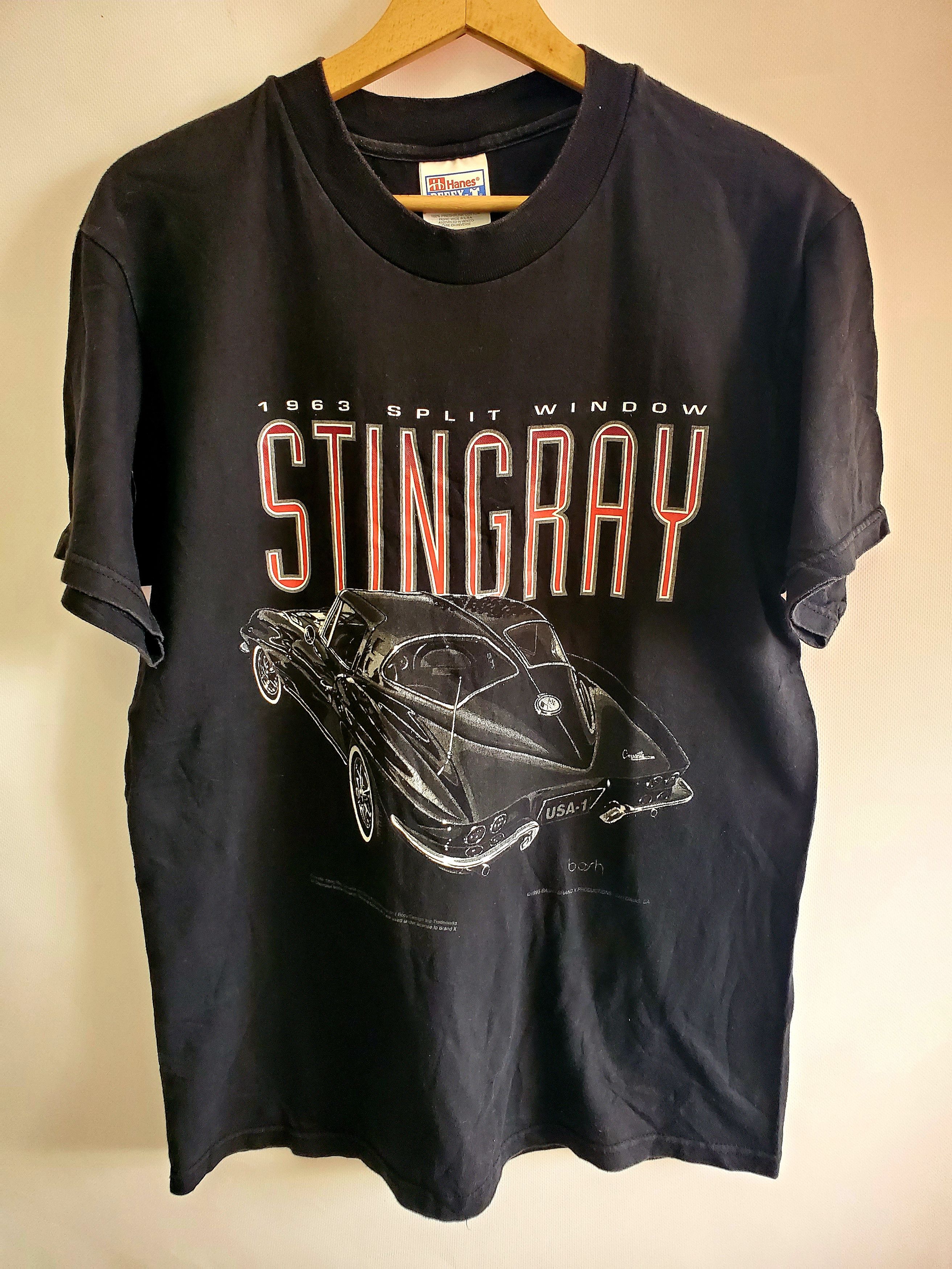 Band Tees × Hanes × Vintage Vintage 90s Chevrolet Stingray Split Window ...
