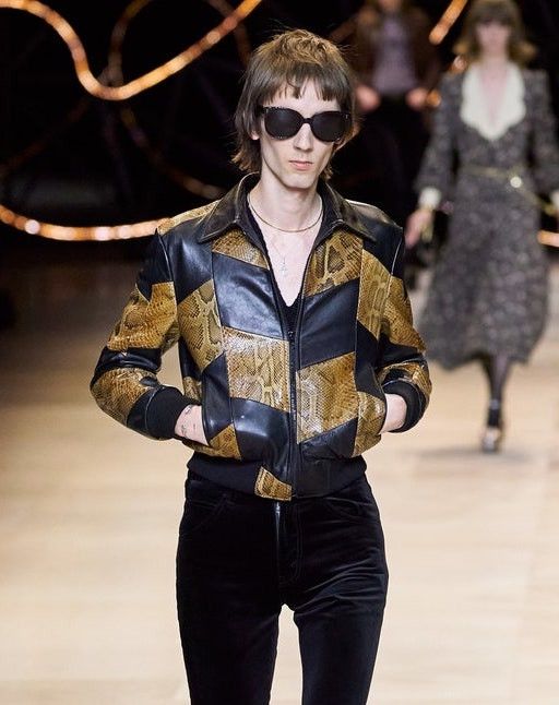 Celine Celine FW20 Python Leather Jacket x Hedi Slimane | Grailed