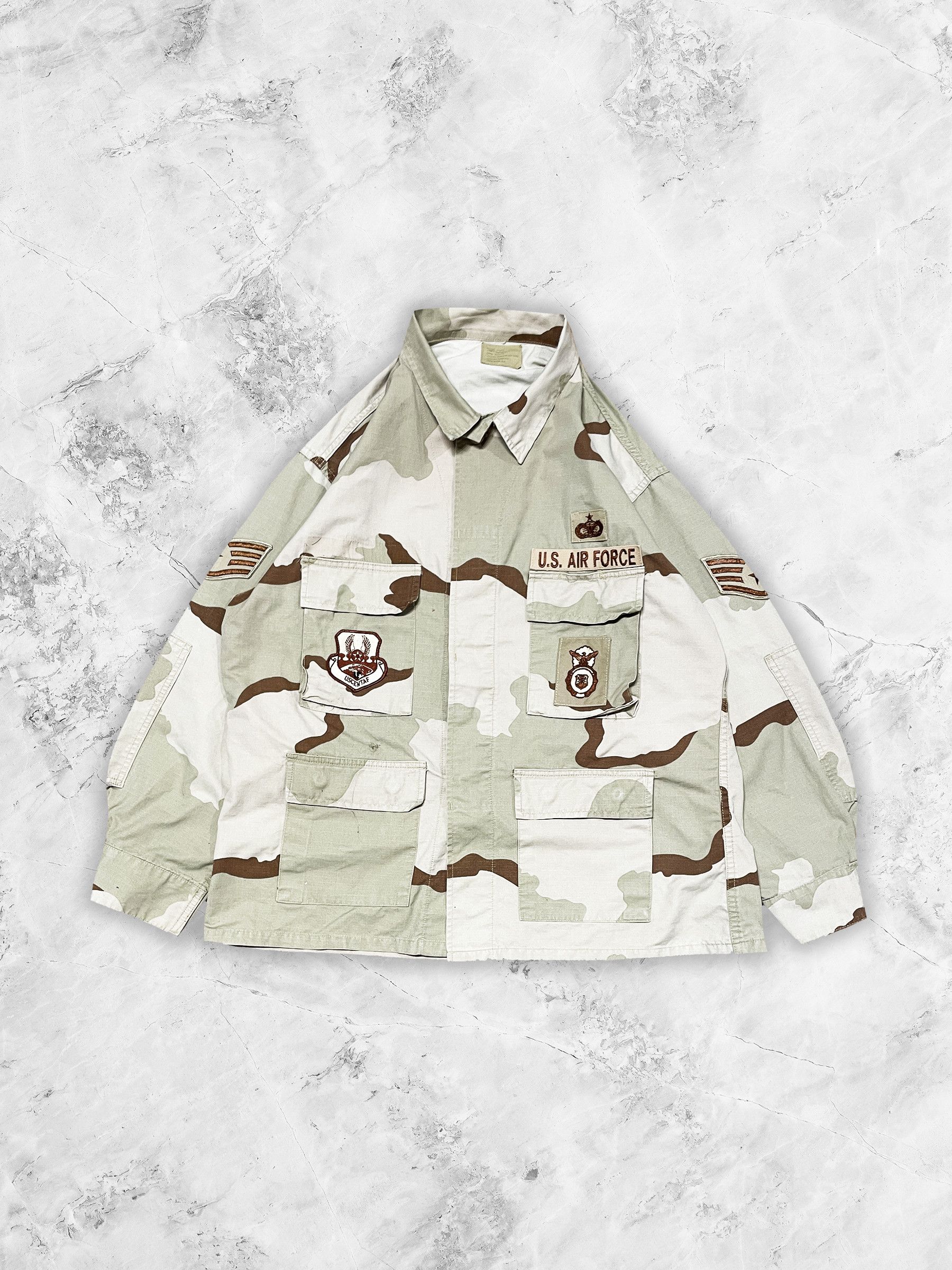 Us Air Force × Vintage Rare 00s 90s US Army Sand Jacket Military Air ...