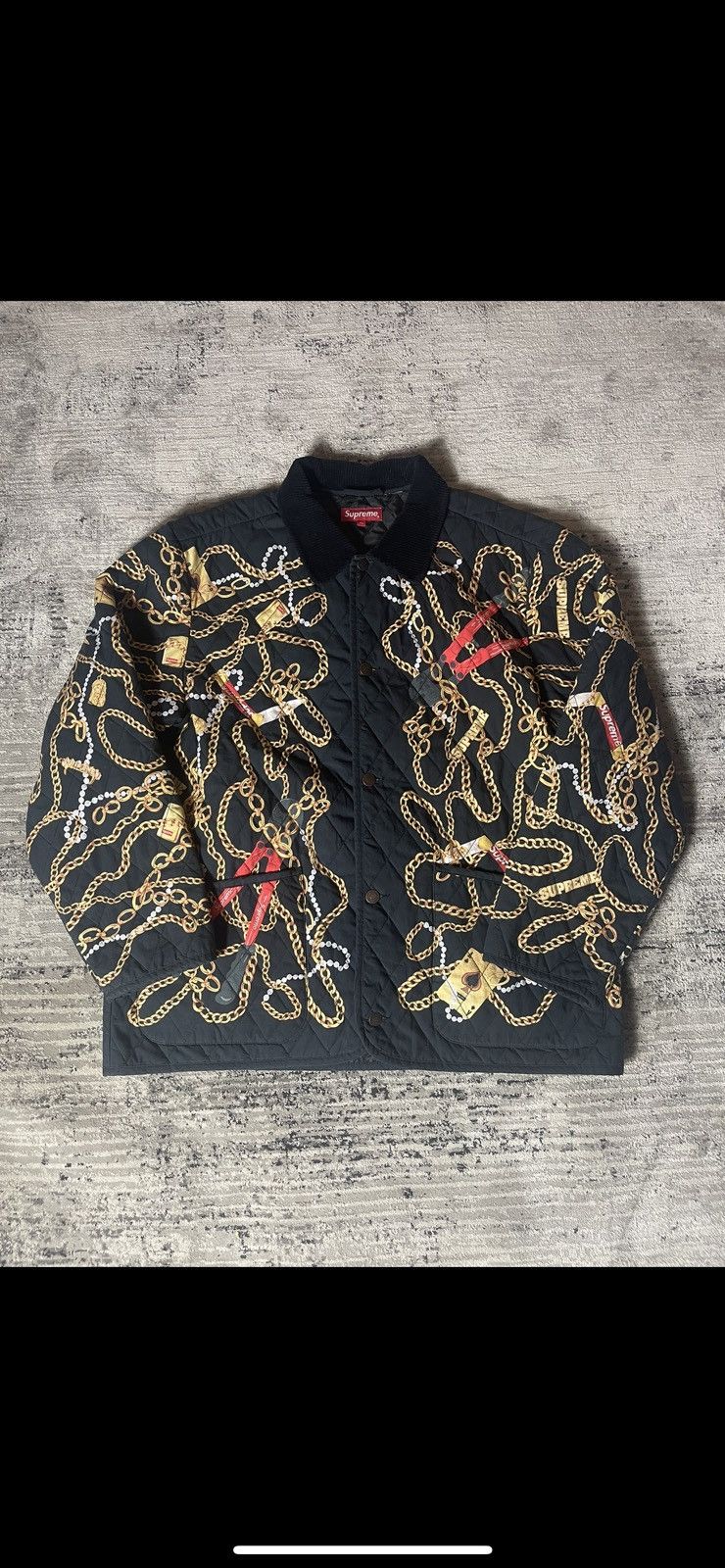 Supreme Supreme Chains Quilted Jacket 2020 | Grailed