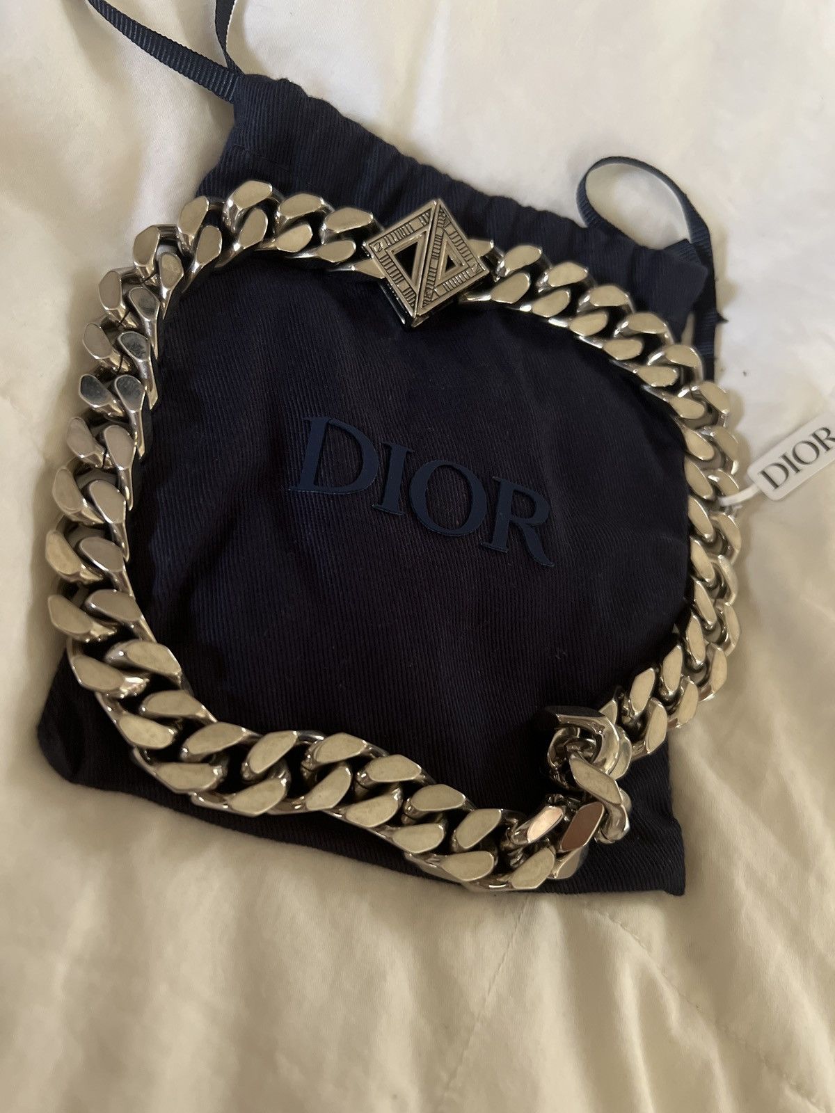 Dior Christian Dior Diamond Chain Link Necklace | Grailed