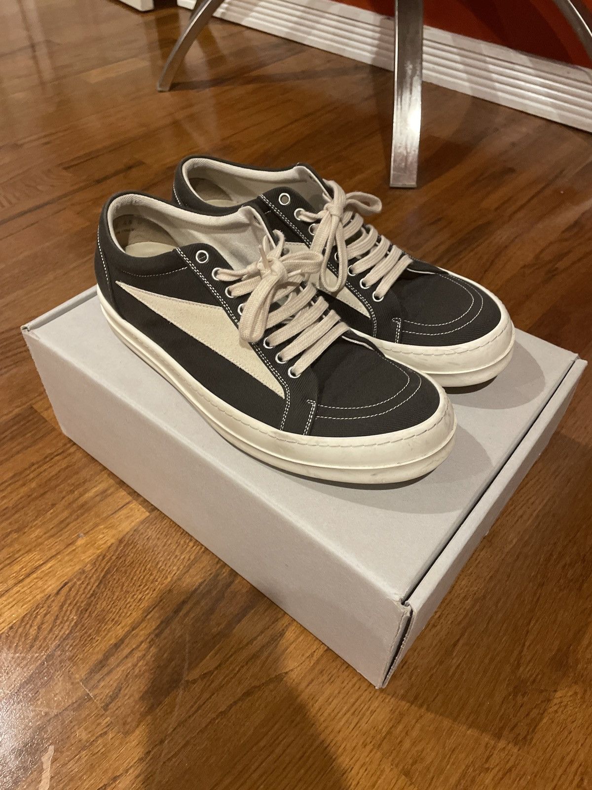 Rick Owens × Rick Owens Drkshdw Dust DRKSHDW Canvas Vans | Grailed